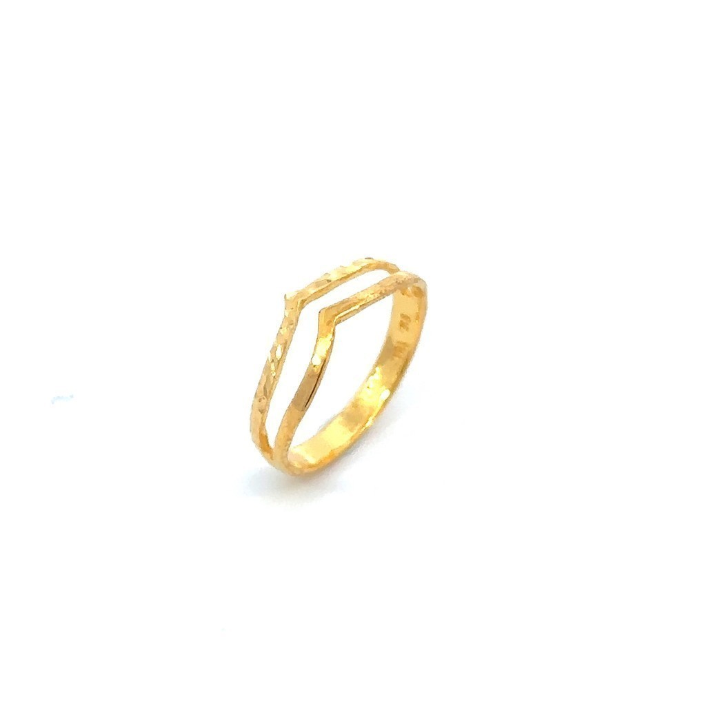 POH KONG 916/22K Gold Pointed Design Ring | Shopee Malaysia
