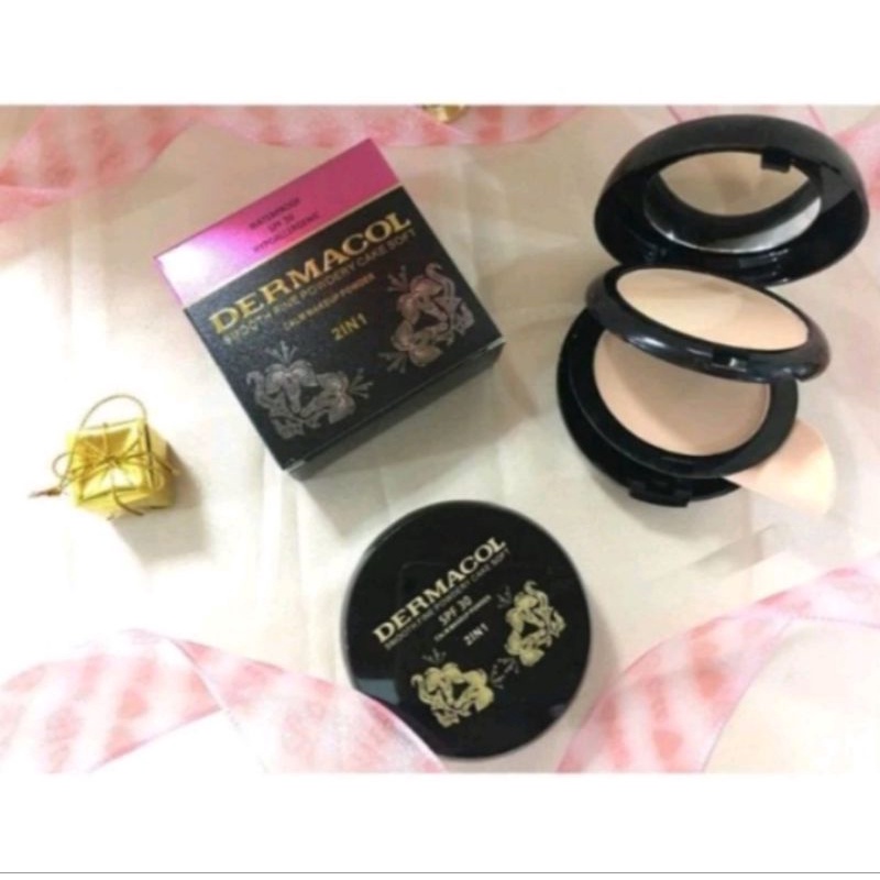 DERMACOL Smooth Fine Powdery Cake Soft Compact Powder SPF30 | Shopee ...