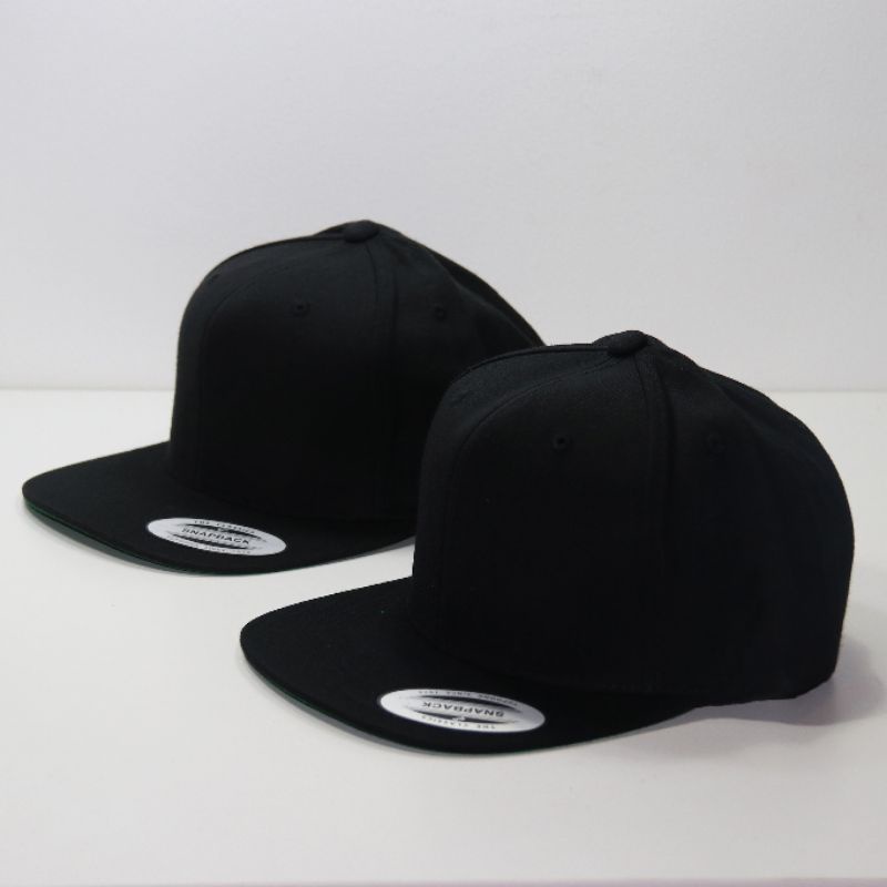 Snapback Cap Hitam Snapback Adjustable Closure | Shopee Malaysia
