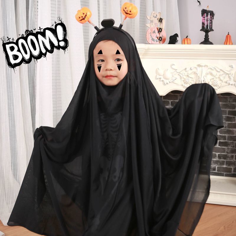 Halloween COS Faceless Male Parent-Child Masquerade Party Costume ...