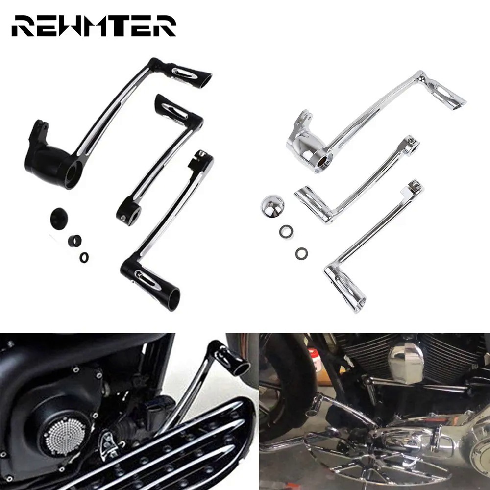 Motorcycle Black/Chrome Heel Toe Shift Lever W/ Shifter Pegs Brake Arm ...