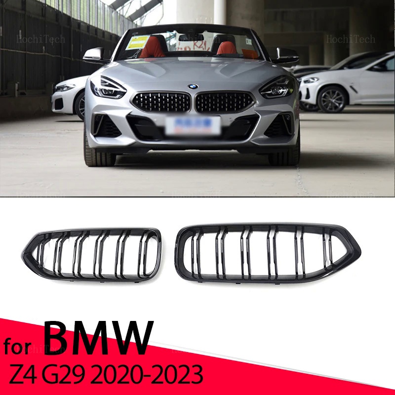 New Look Car Grille Grill Front Kidney Glossy 2 Line Double Slat For ...