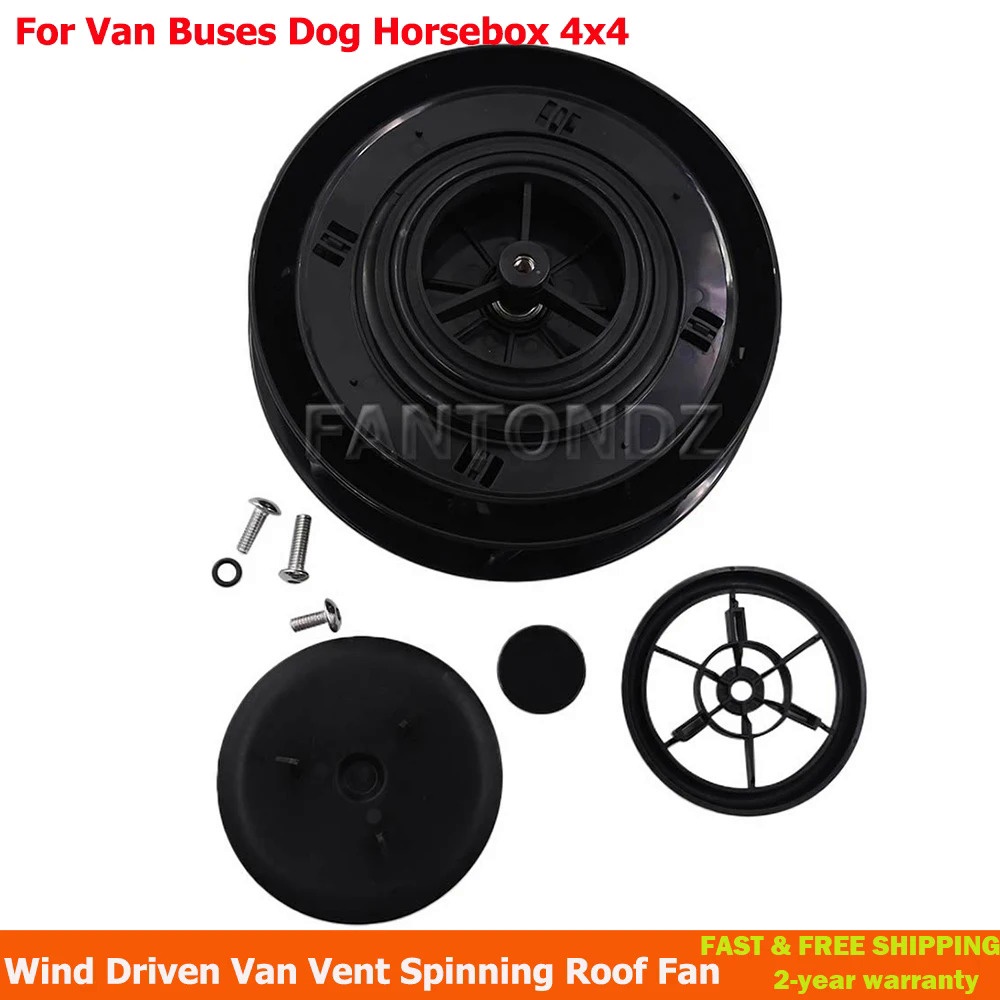 Wind Driven Van Roof Vent Rotating Spinning Fan For Van Buses Dog ...