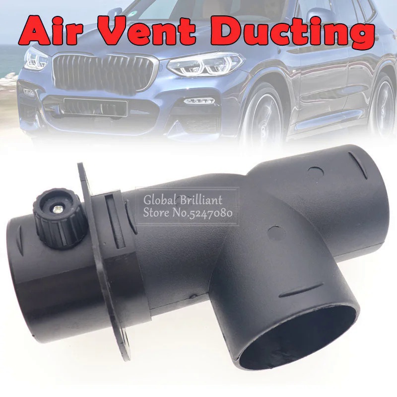 60mm Air Vent Ducting T Piece Outlet Connector & Vavle Flap ForAir ...