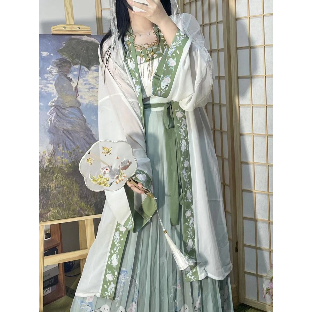 Chinese Style Hanfu Skirt Suit l Hanfu Women Pleated Skirt Sling Skirt ...