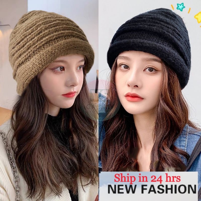 Sweater Curling Pattern Pullover Woolen Knitted Wool Hip Hop Beanie ...