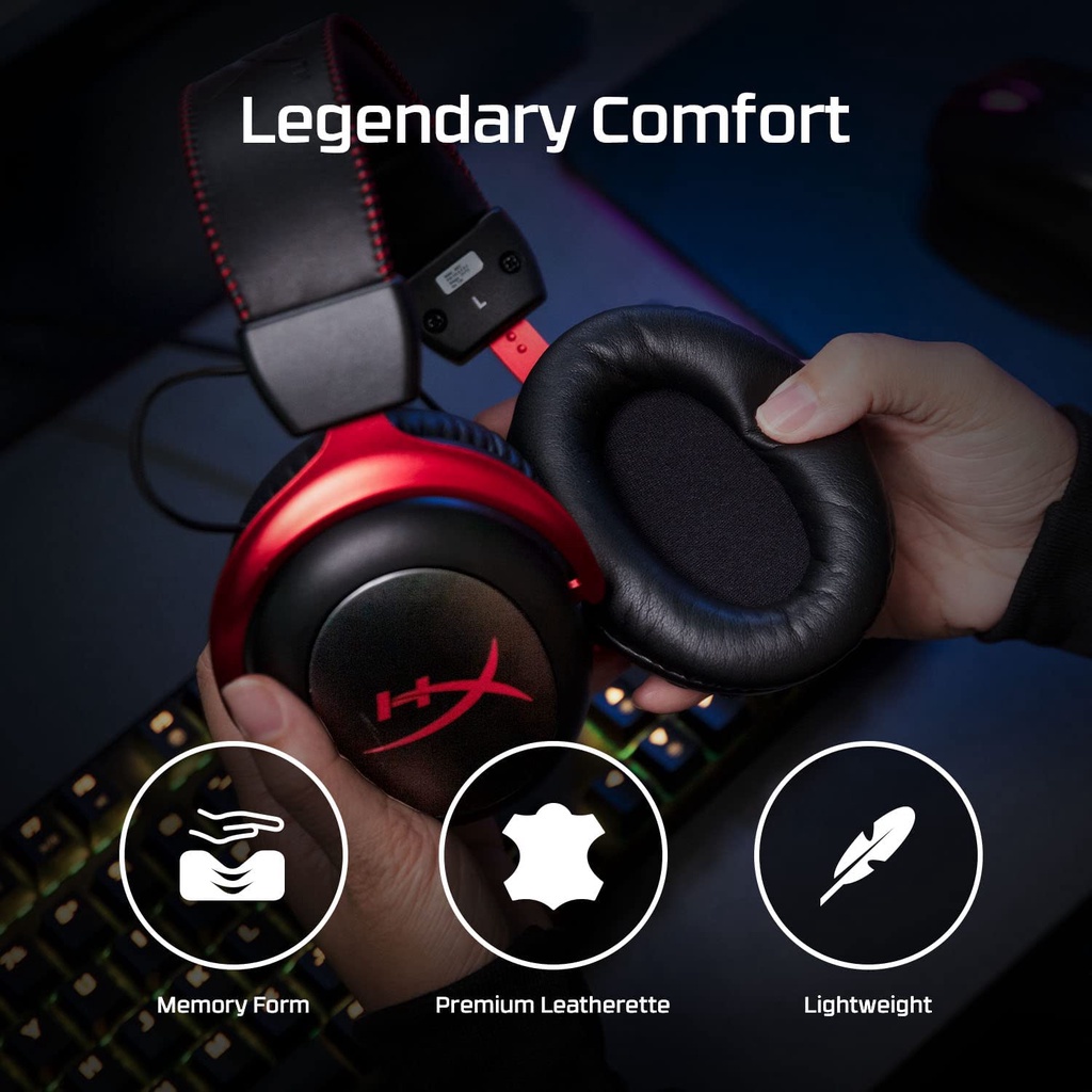 HyperX Cloud II Wireless 7.1 Surround Sound with Detachable Mic ...