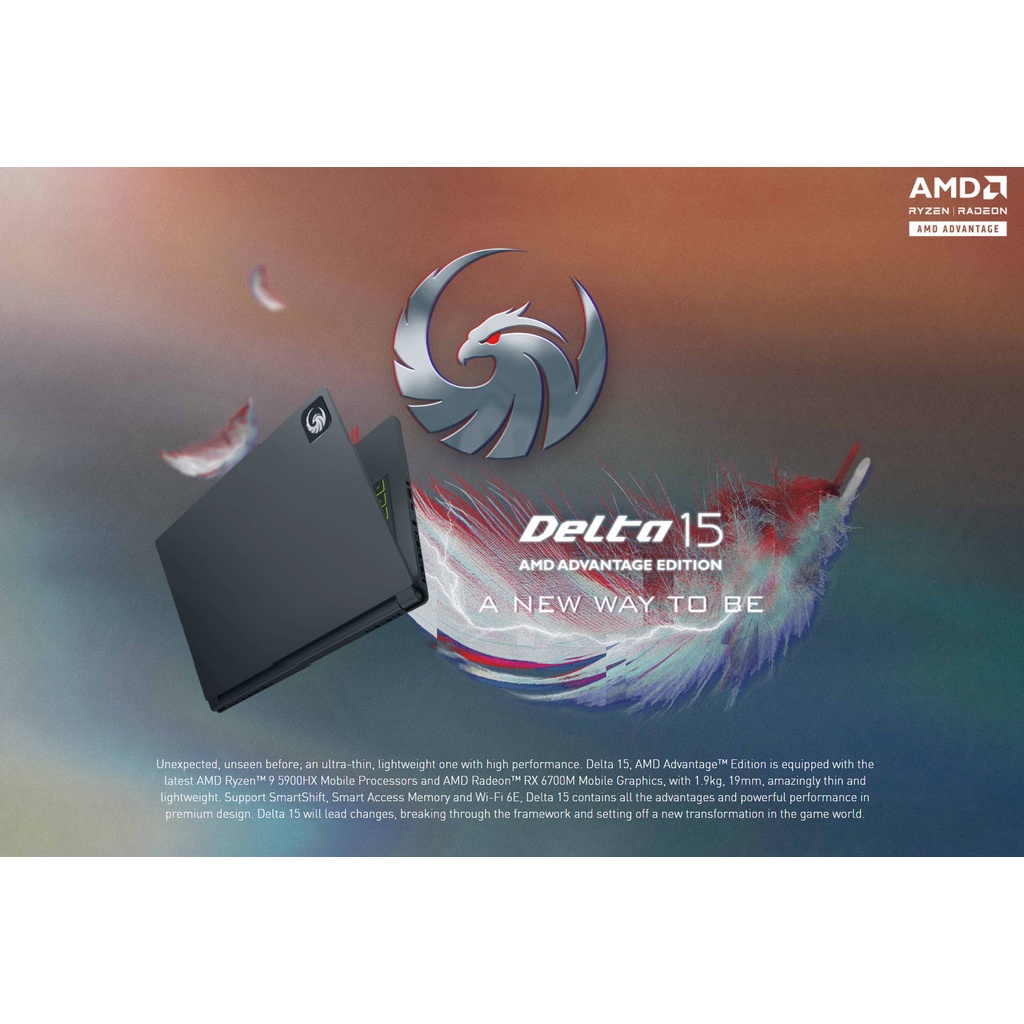 MSI Delta 15 A5EFK-059 / 15 A5EFK-058 15.6" FHD 240Hz Gaming Laptop ...