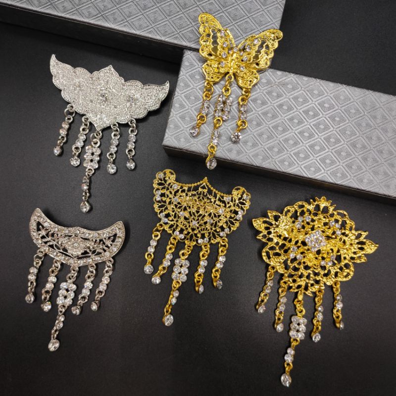 Traditional dokoh pin kebaya jurai kerongsang pin bahu viral (belakang ...