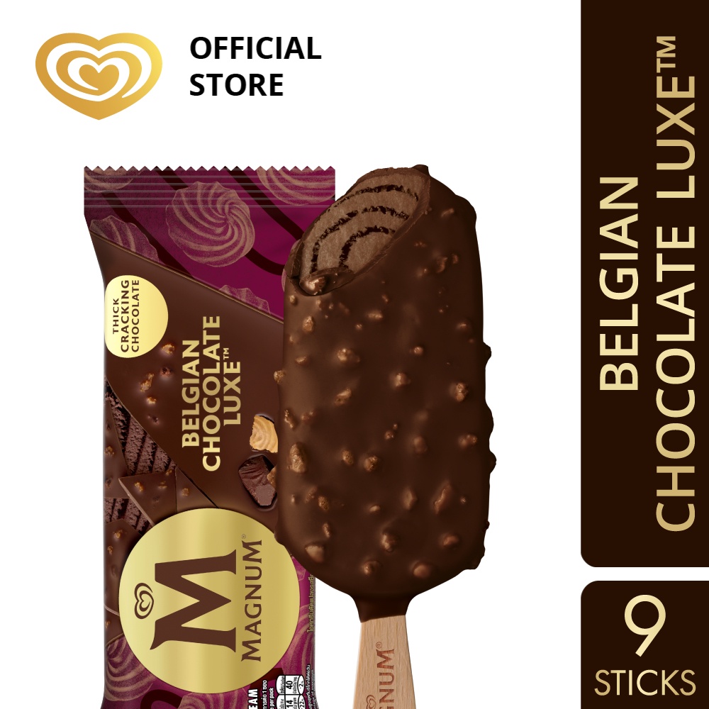Magnum Belgian Chocolate Luxe Bundle Ice Creams (9 Pieces) | Shopee ...