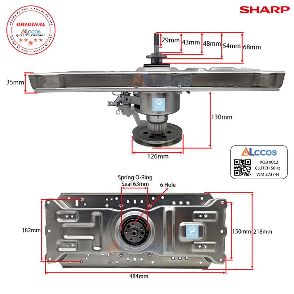 ORIGINAL SHARP WASHING MACHINES CLUTCH HIGH QUALITY MECHANISM – ESX156 ...