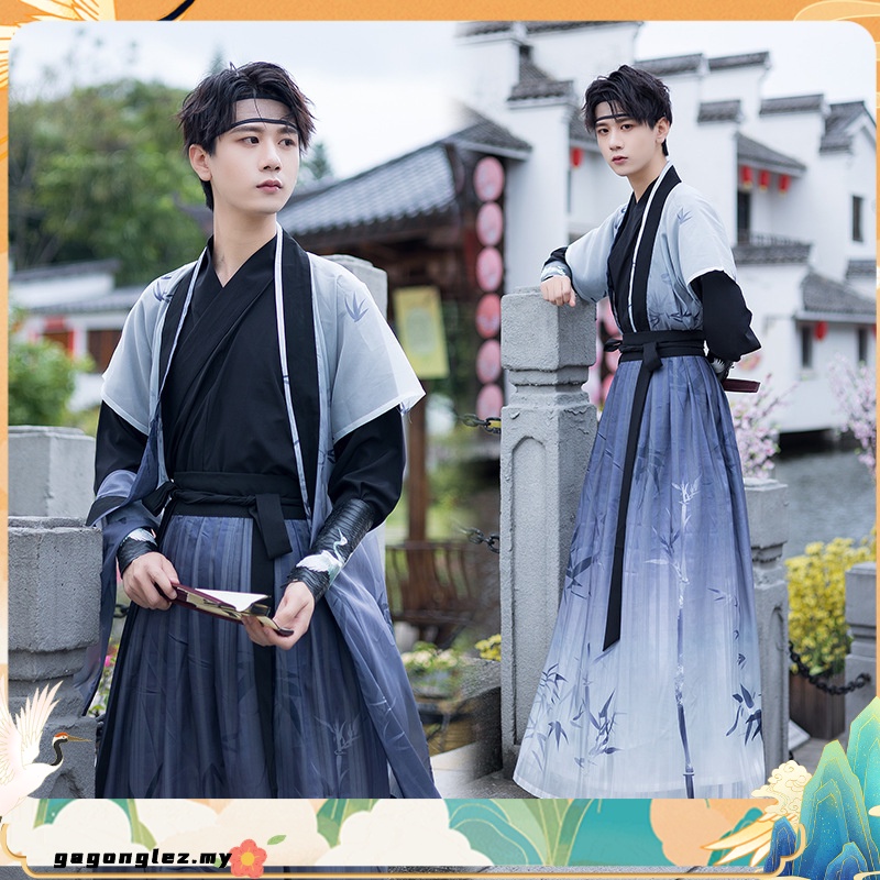 Original Chinese Style Hanfu Skirt Set Men Women Ancient Costume Daily ...