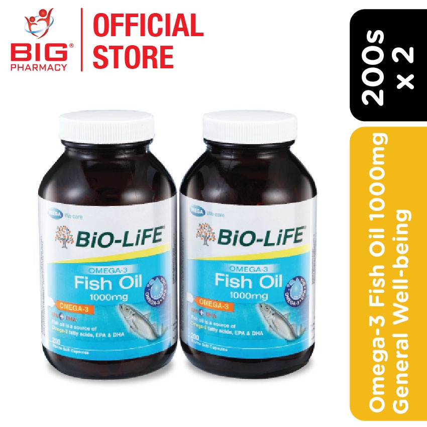 Biolife Omega-3 Fish Oil 1000mg 2X200S | Shopee Malaysia