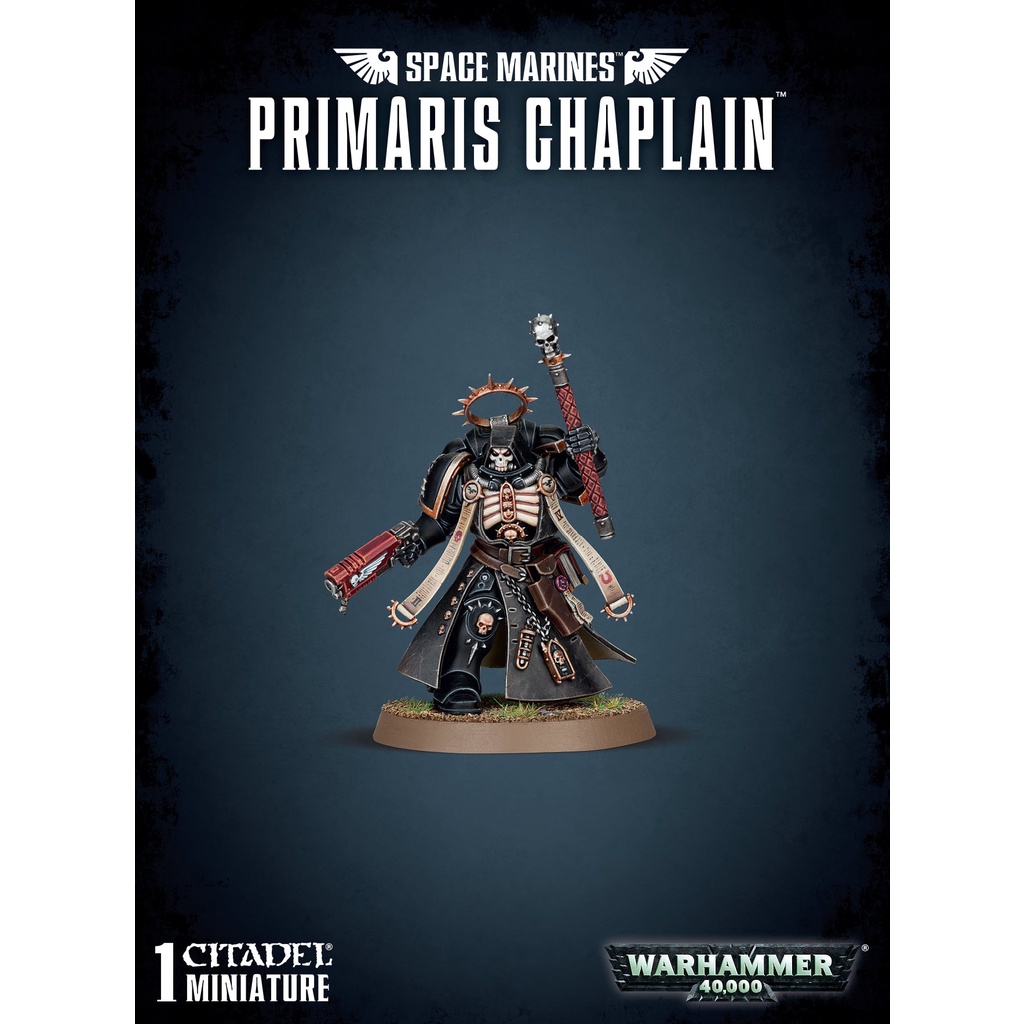 Warhammer 40K Adeptus Astartes Space Marines Primaris Chaplain | Shopee ...