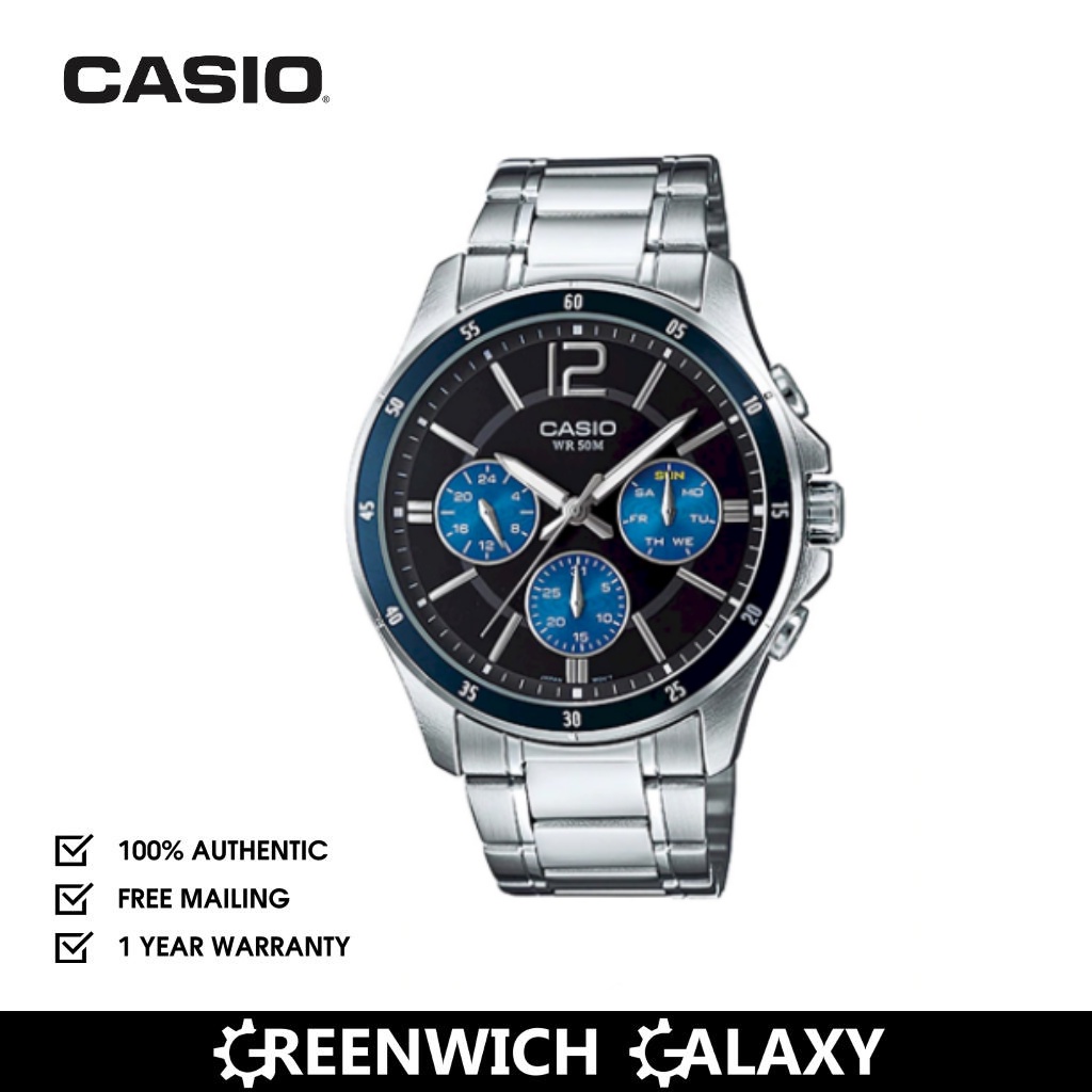 Casio Analog Dress Watch Mtp 1374d 2a Shopee Malaysia