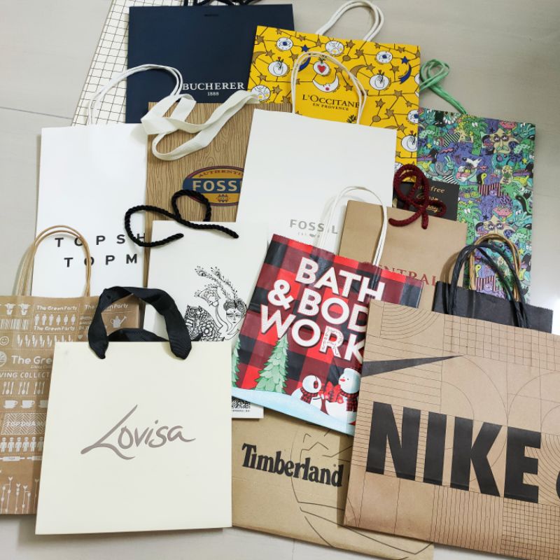 Branded Paperbags Paper bag Gift Bag( Topshop Innisfree Typo Bath&Body ...