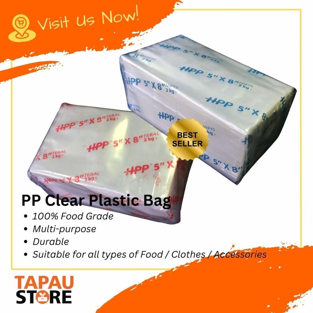 (2KG) PP Clear Plastic Bag - Standard Size 0.08mm | Shopee Malaysia