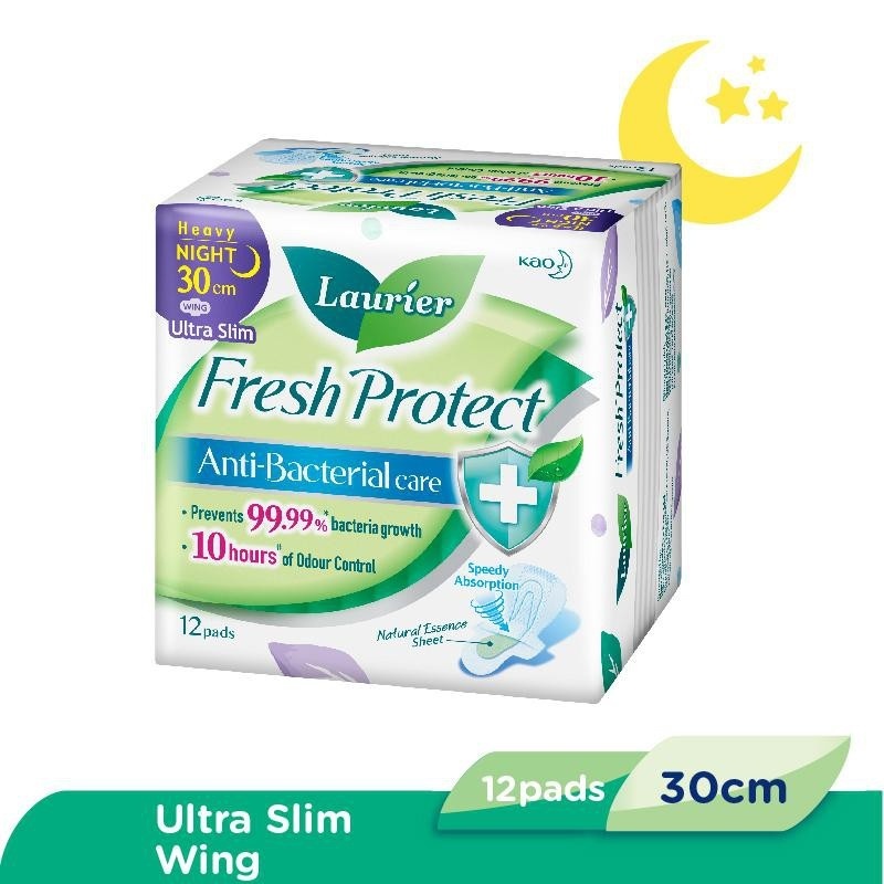LAURIER Fresh Protect Ultra Slim (30cm x 12s) | Shopee Malaysia
