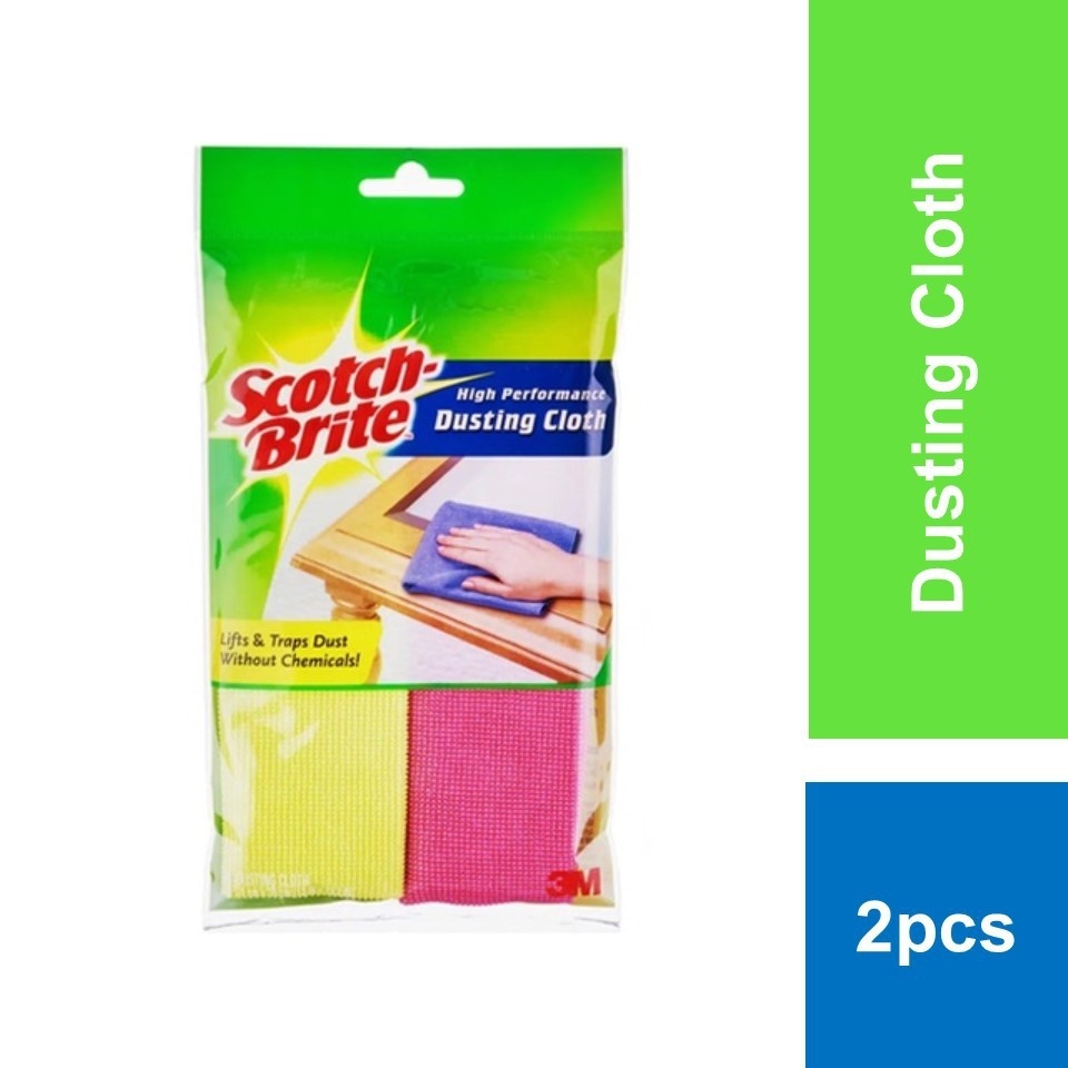 3M Scotch-Brite High Performance Microfiber Dusting Cloth 2pcs | Shopee ...
