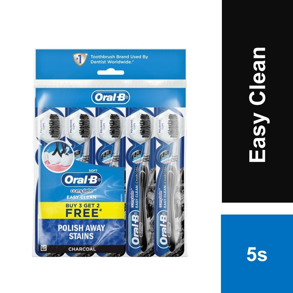 Oral-B Easy Clean Charcoal Toothbrush 5s | Shopee Malaysia