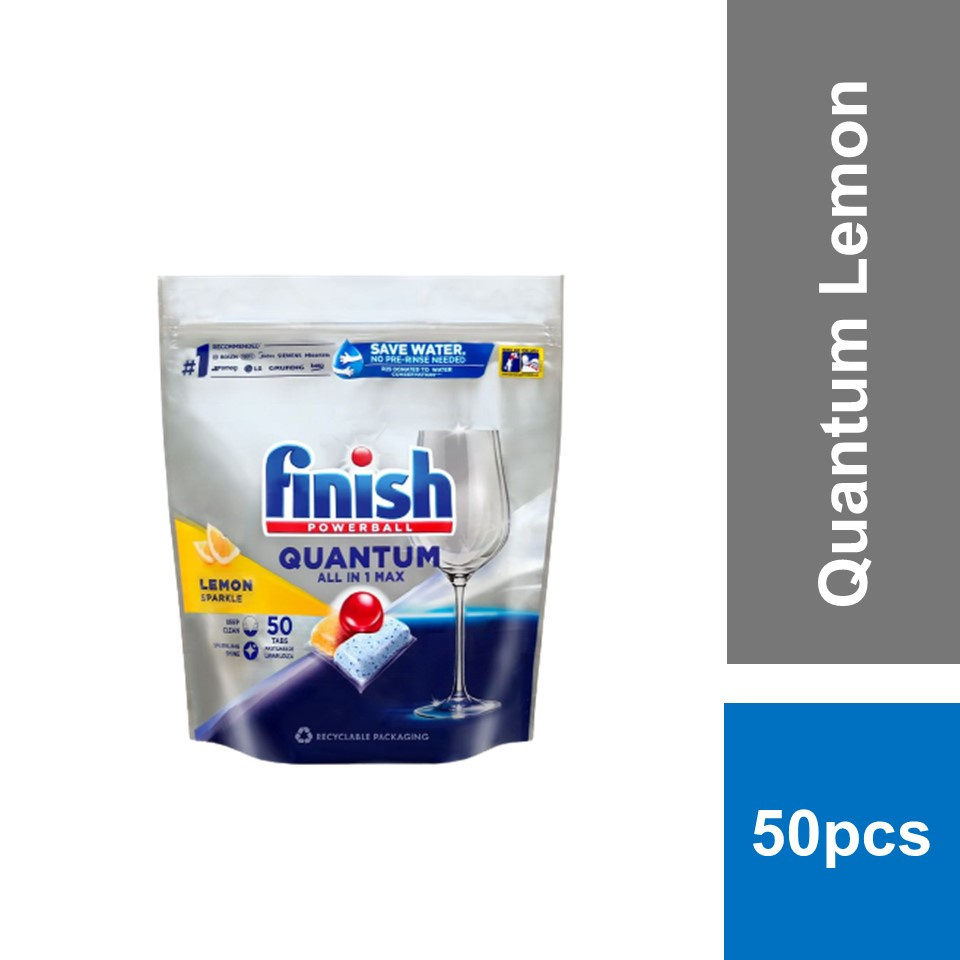 Finish Dishwasher Detergent Tablet All In One Quantum (50 Tabs ...