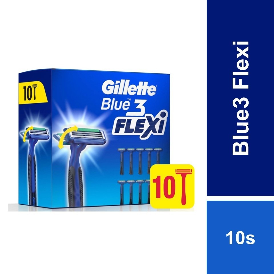 Gillette Blue 3 FLEXi Disposable Razors (10pcs) | Shopee Malaysia