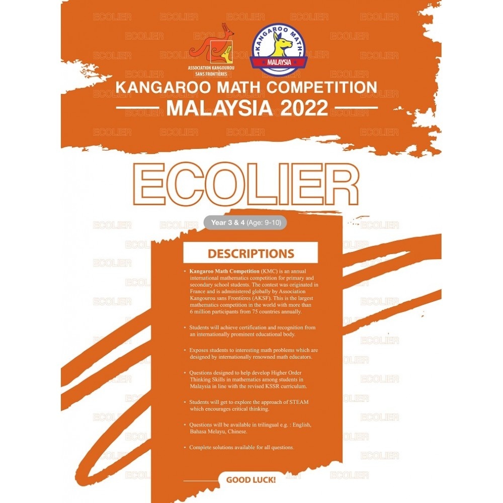 SAP 2024: Kangaroo Mathematics Competition Malaysia 2022: Ecolier 9789673218349 | Shopee Malaysia