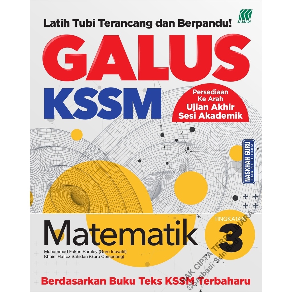 Sasbadi 2024: Galus: Matematik Tingkatan 3 ( Edisi Murid ) GA24MMA3 ...