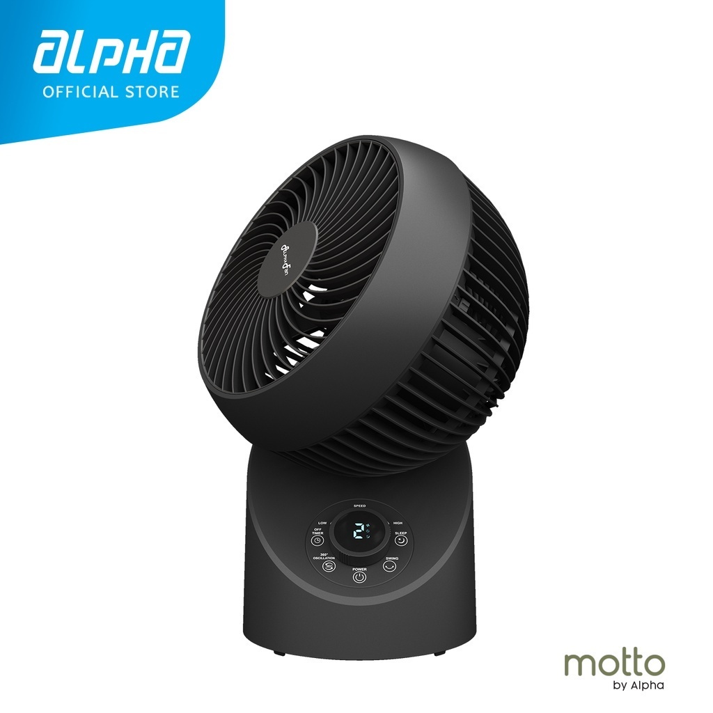 ALPHA Motto DT360 G2 Desk Fan with 3 Blades 4 Speed Remote (7 ...