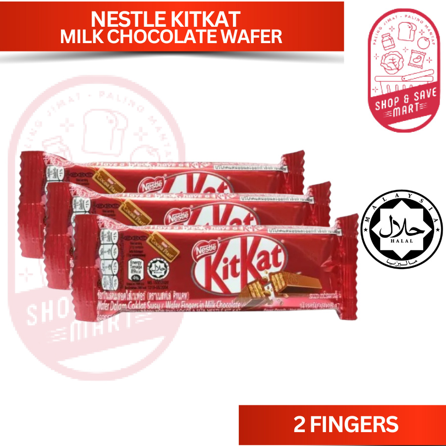 Nestle KitKat 2 Finger Wafer In Milk Chocolate | Coklat Kitkat dalam ...