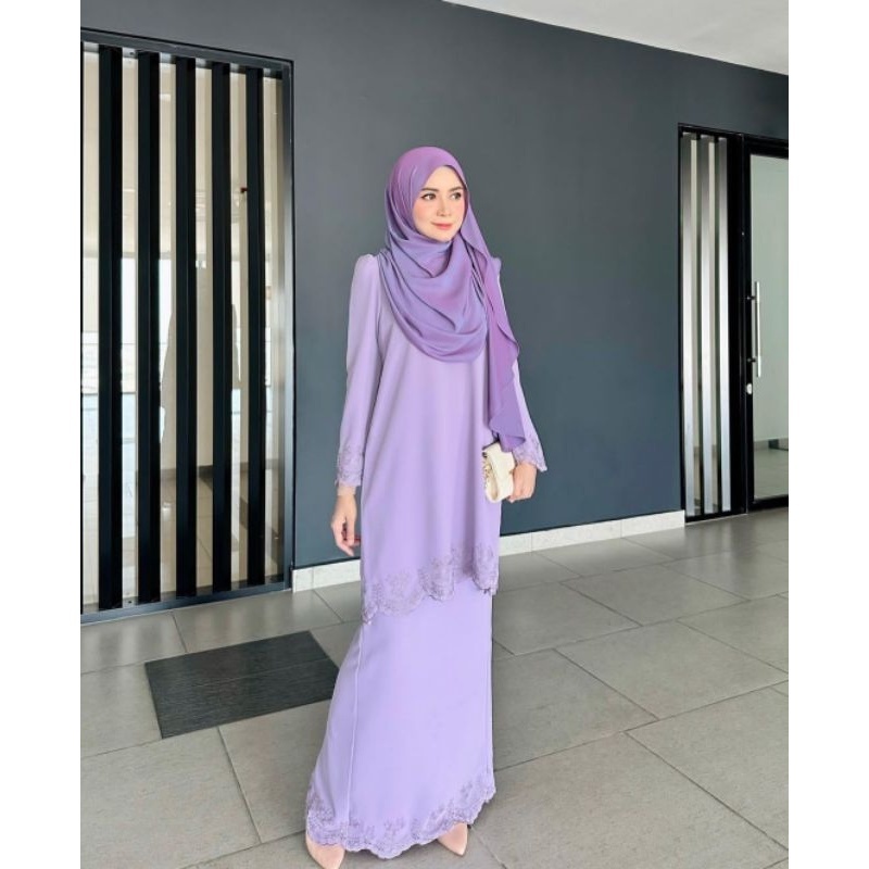 Clearance SALE!!! Baju Raya Baju Kurung Sonia Purple by Hajuwa NEW ...
