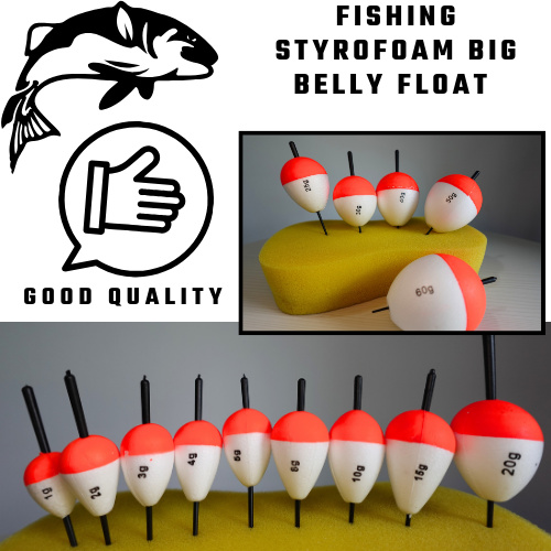 Fishing Styrofoam Red White Big Belly Float | Shopee Malaysia