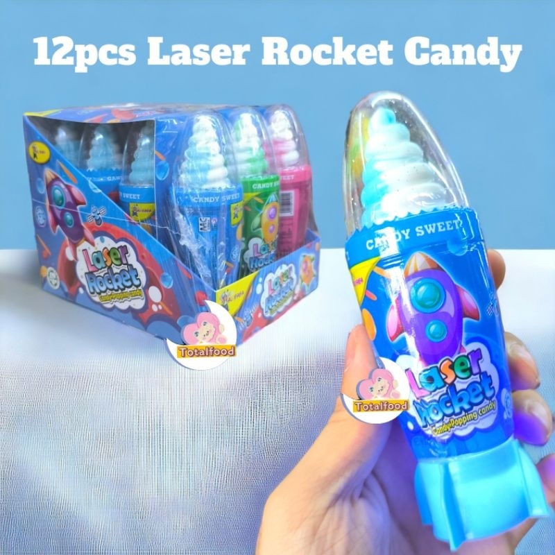 12pcs Ali Laser Rocket Candy with popping candy Fruits Flavour ...