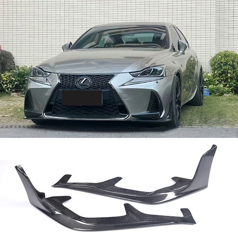 High quality carbon fiber front bumper separate lip spoiler body kit ...