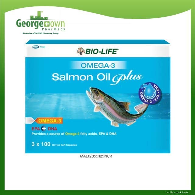 BiO-LiFE Salmon Oil Plus(1000mg x 100s x 3) [Georgetown Wellings ...