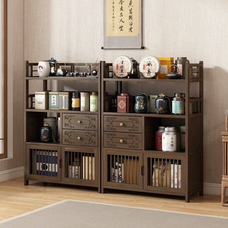 Antique Shelf Solid Wood Chinese Style Bookshelf and Storage Shelf ...