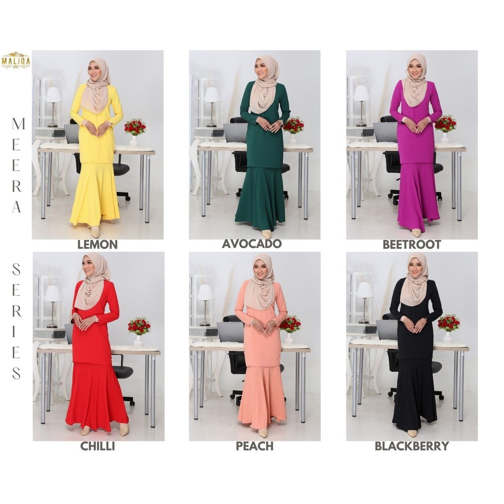 KURUNG MEERA Baju Kurung Moden Kembang Payung (Free Postage + Sampul ...