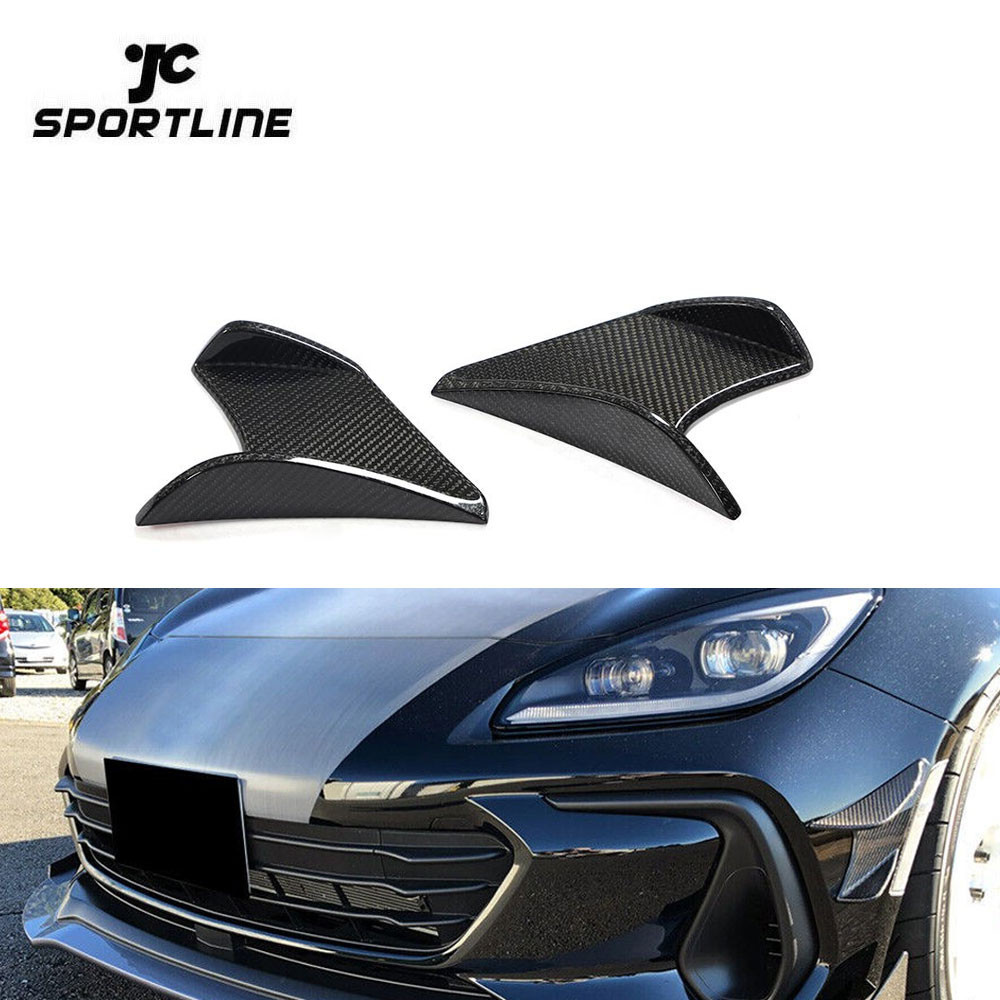BRZ GR86 Carbon Fiber Front Bumper Fins Canards for Toyota Subaru GR86 ...