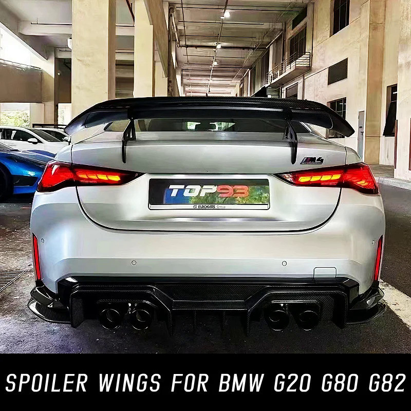 Real Carbon Fibe Rear Trunk Lid Ducktail Spoiler Wings For BMW G20 G28 ...