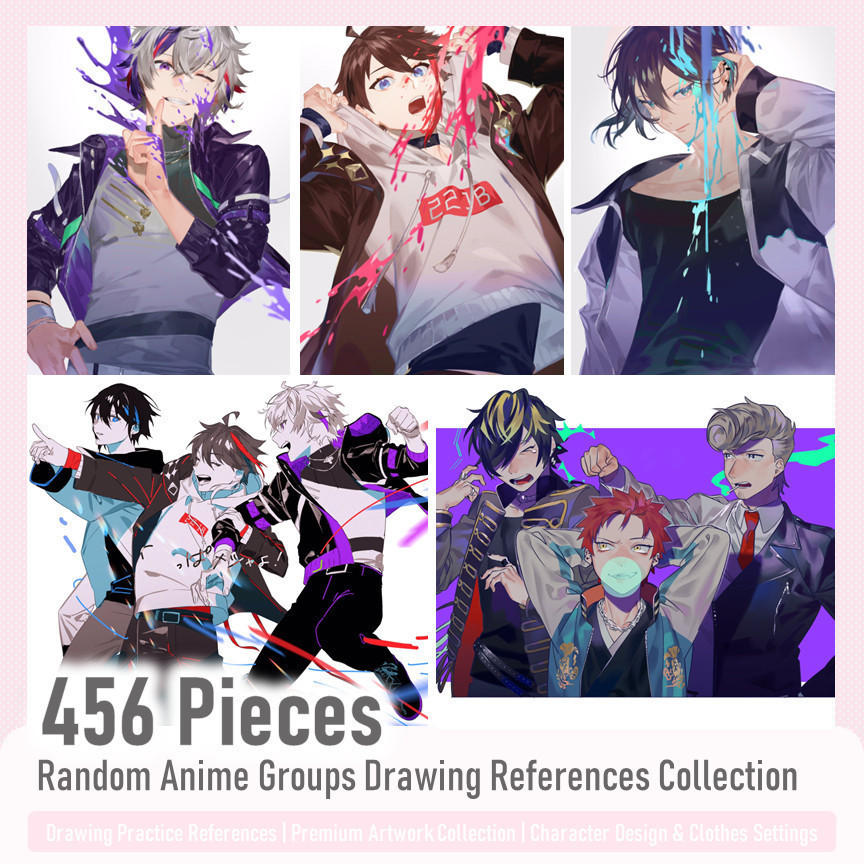 🔥 Drawing References Illustration - Random Anime Groups References ...