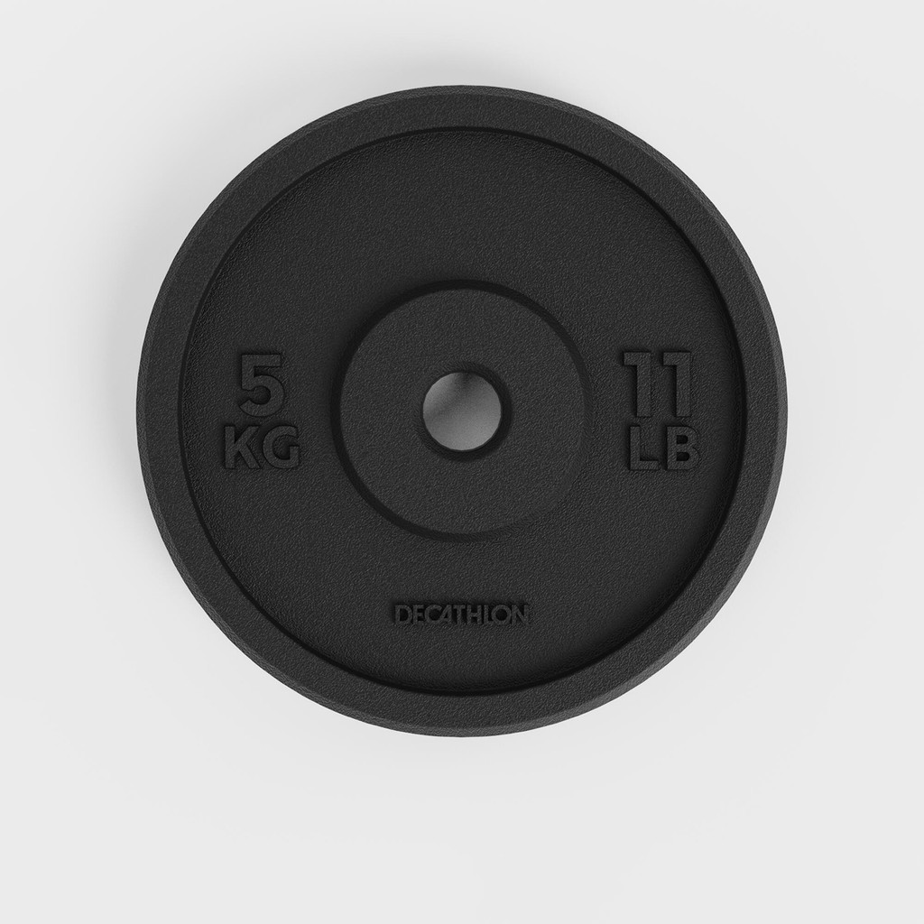 Decathlon Fitness Solutions Cast Iron Weight Training Disc Weight (5 Kg ...