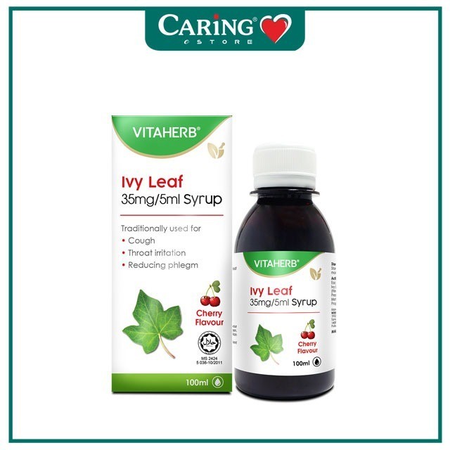 VITAHERB IVY LEAF 35MG/5ML CHERRY FLAVOUR SYRUP 100ML | Shopee Malaysia