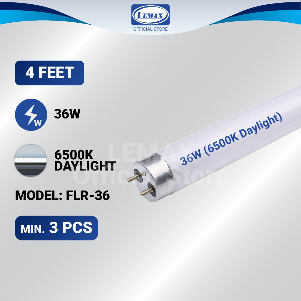 LEMAX [WHOLESALE] T8 36W Fluorescent Light (4FT/4 Kaki) Tube Casing 6500K Complete Set Ceiling ...