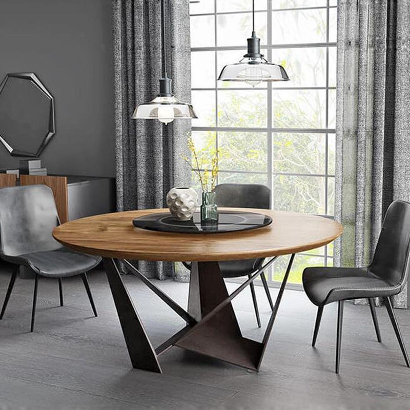 Nordic Solid Wood round Dining Table Designer round Table Creative ...