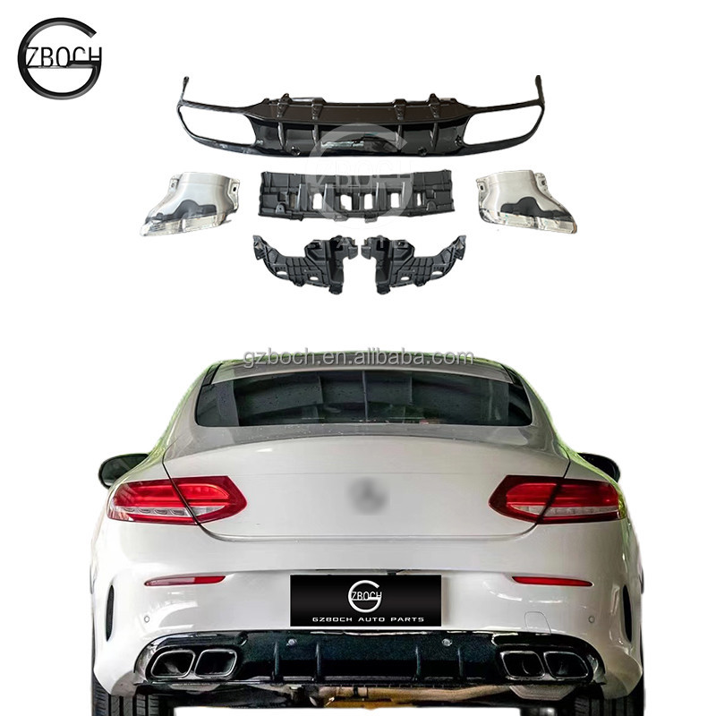 Wholesale Rear Diffuser For Mercedes W205 C class upgrade C63 AMG Rear ...