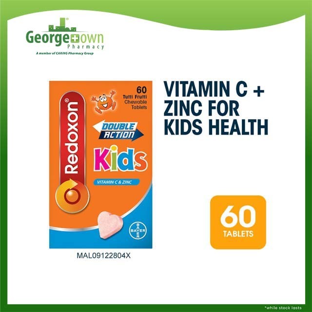 REDOXON KIDS DOUBLE ACTION VITAMIN C & ZINC CHEWABLE TABLET 60’s ...