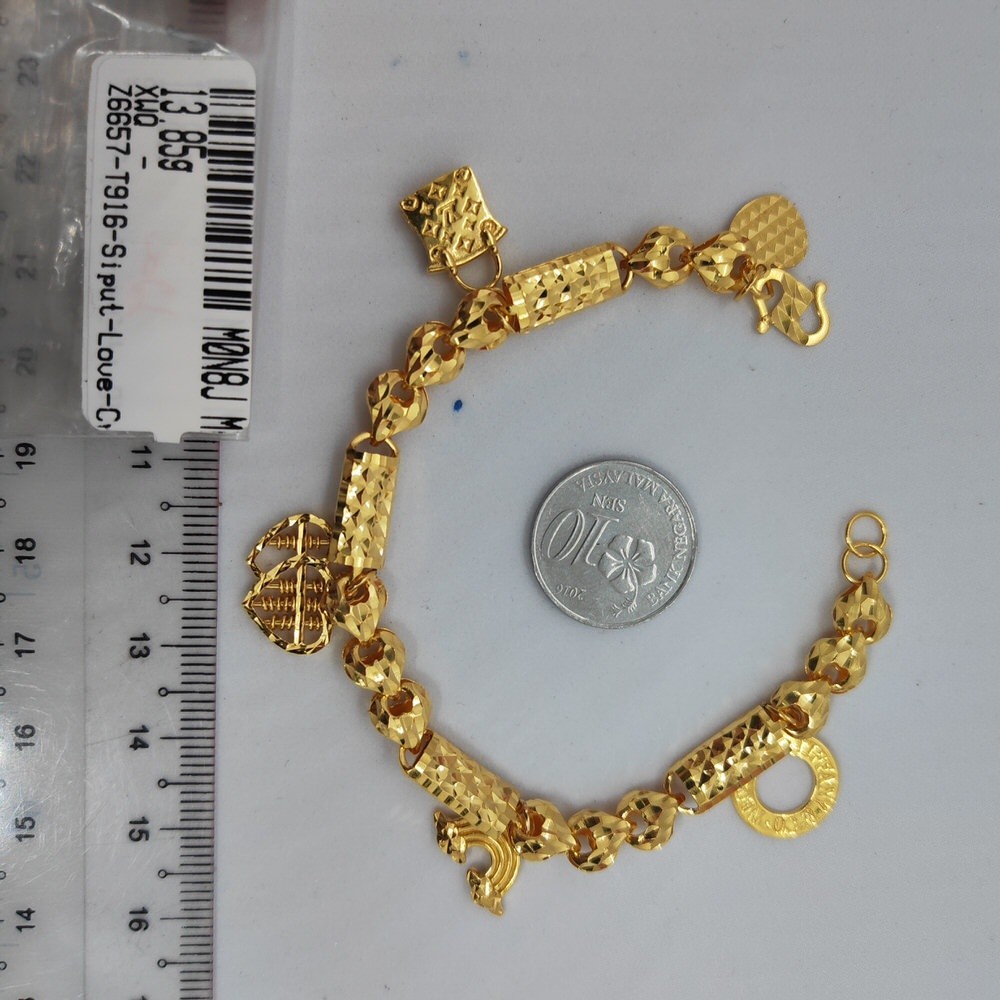 Emas916, R. Tangan Siput Love Crki Btg 0.7cm Pd 6657 P403 16.0 | Shopee Malaysia