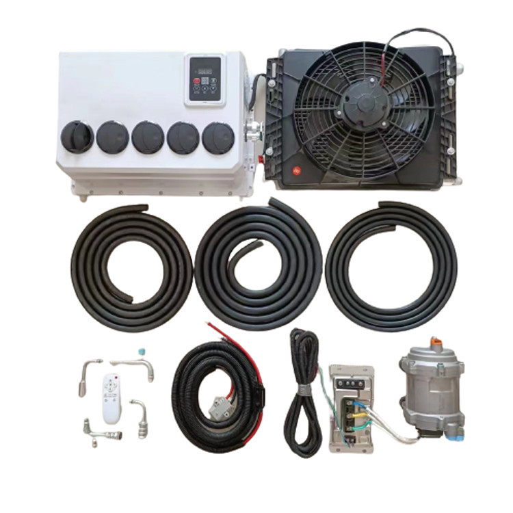 Parking Cooler AC Kit Car 12v Compressor Electric Tractor Cab Air ...