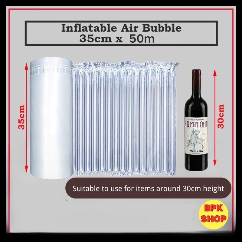 50 Meter Inflatable Bubble Wrap Air Bubble Wrap Packaging Air Column ...