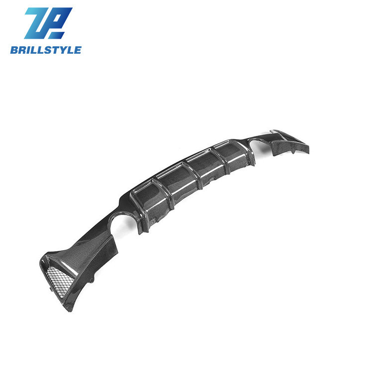 Carbon Carbon Fiber Rear Bumper Lip Diffuser Spoiler For BMW F32 F33 ...